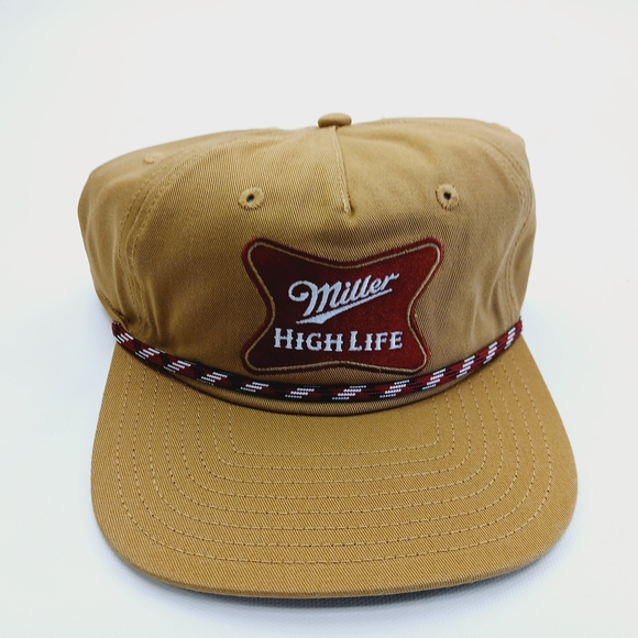 Accessories | Miller High Life Tan Cap | Poshmark